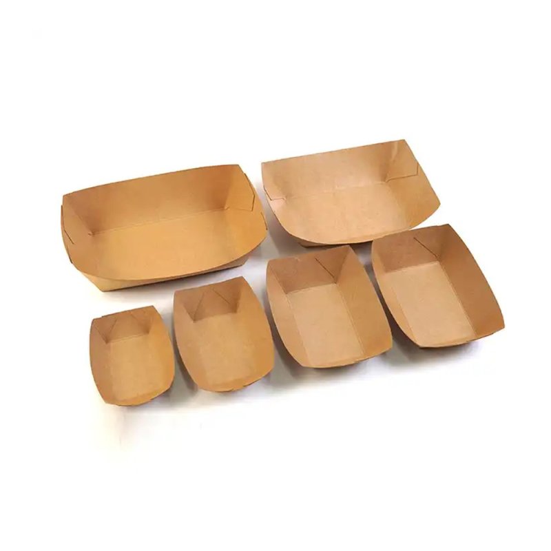 Kraft Paper Boat Shape Food Box