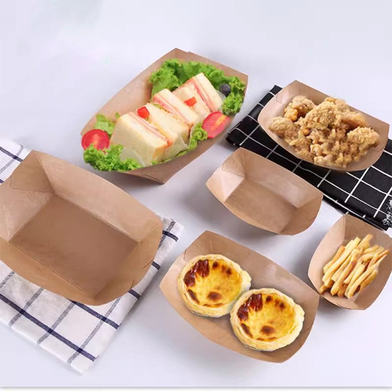 Kraft Paper Boat Shape Food Box